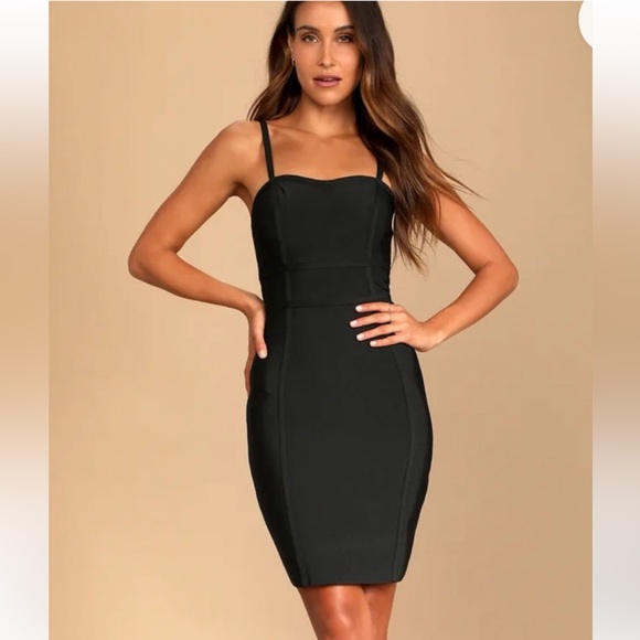 Lulus | Dresses | Lulus Feeling Sexy Black Bandage Bodycon Dress | Poshmark